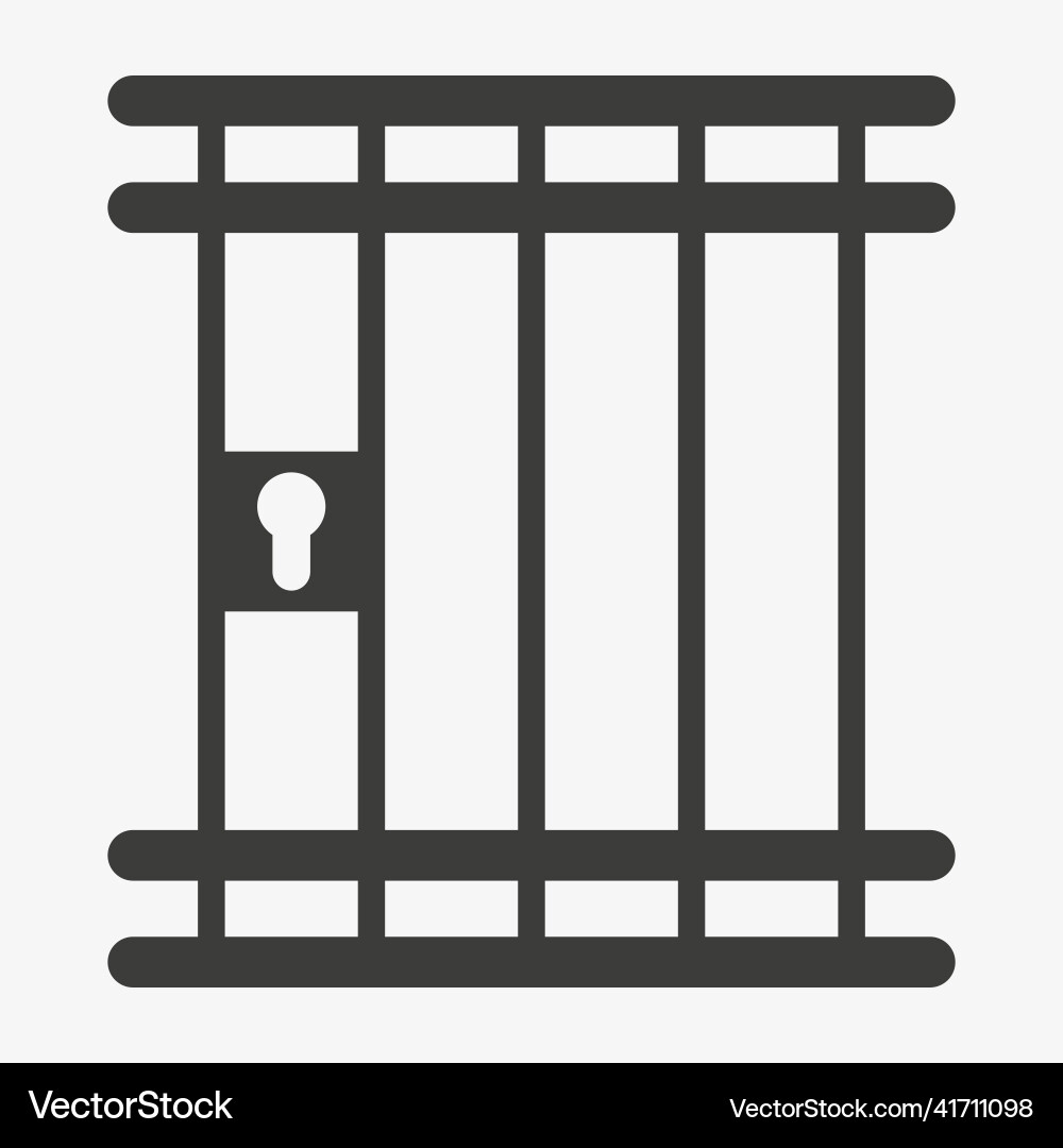 Prison icon jail sign on white background Vector Image