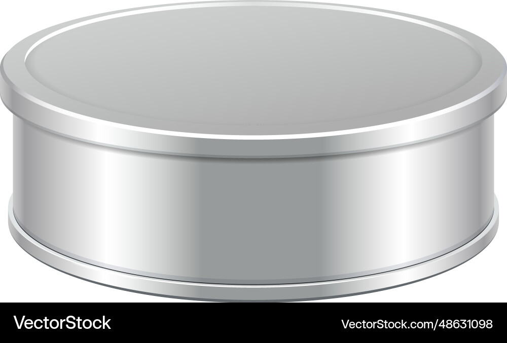 Realistic metal can can for different products Vector Image