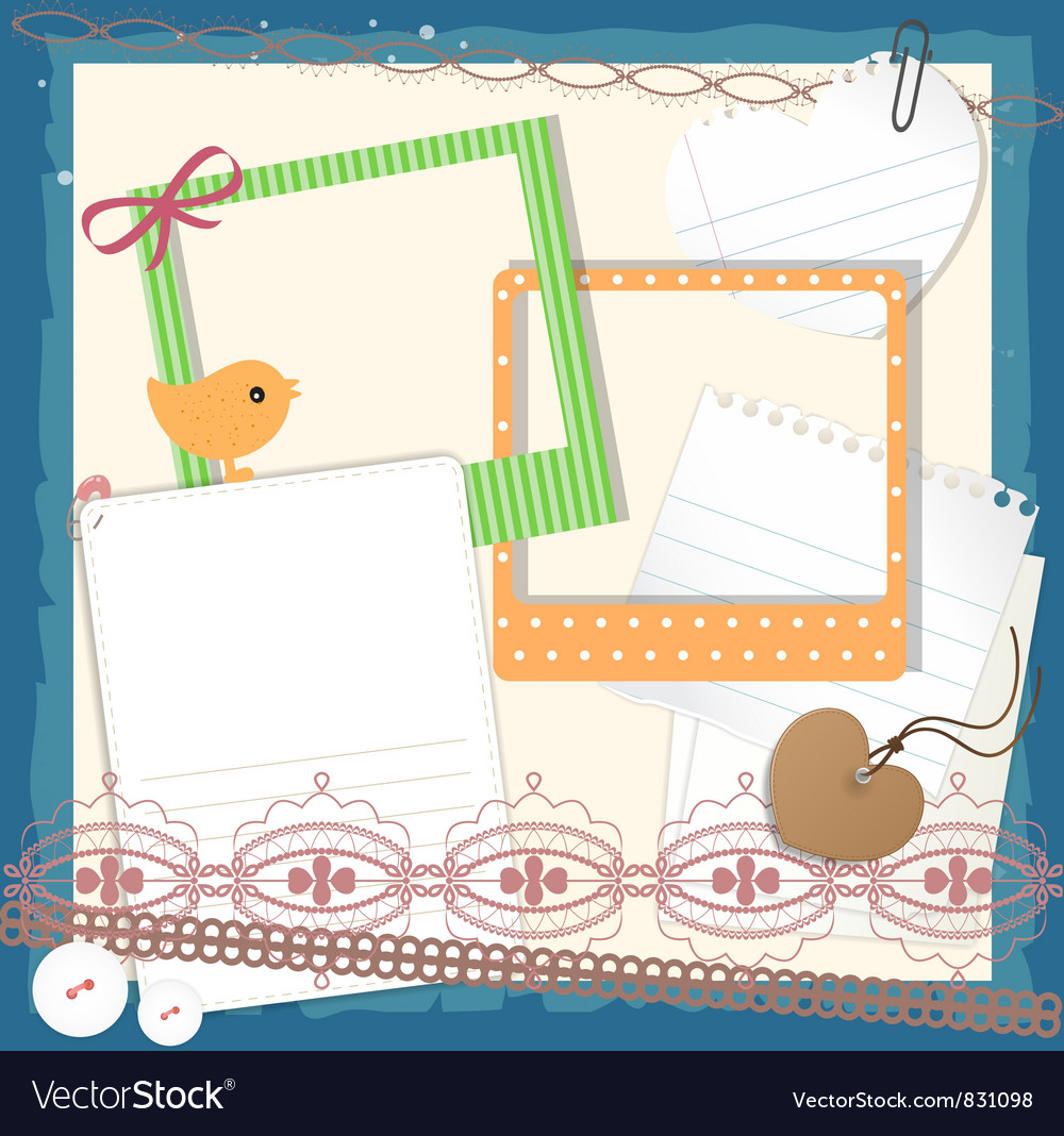 Scrapbook elements Royalty Free Vector Image - VectorStock