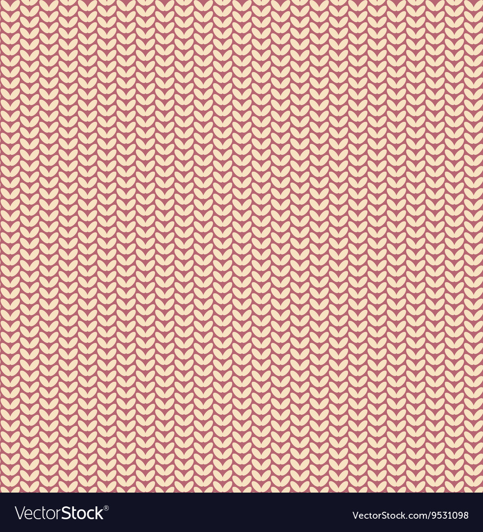 Seamless knitted pattern background Royalty Free Vector