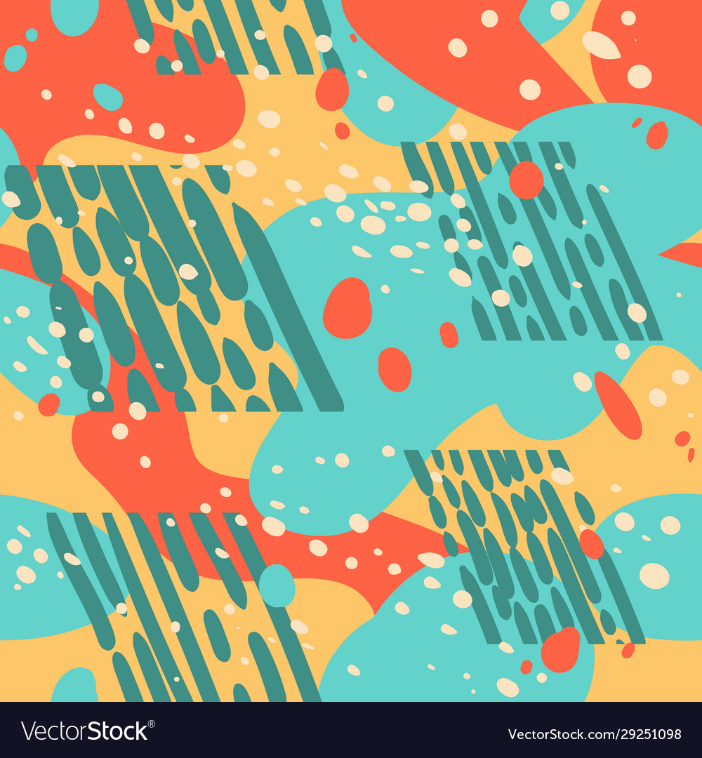 Seamless pattern abstract shapes Royalty Free Vector Image