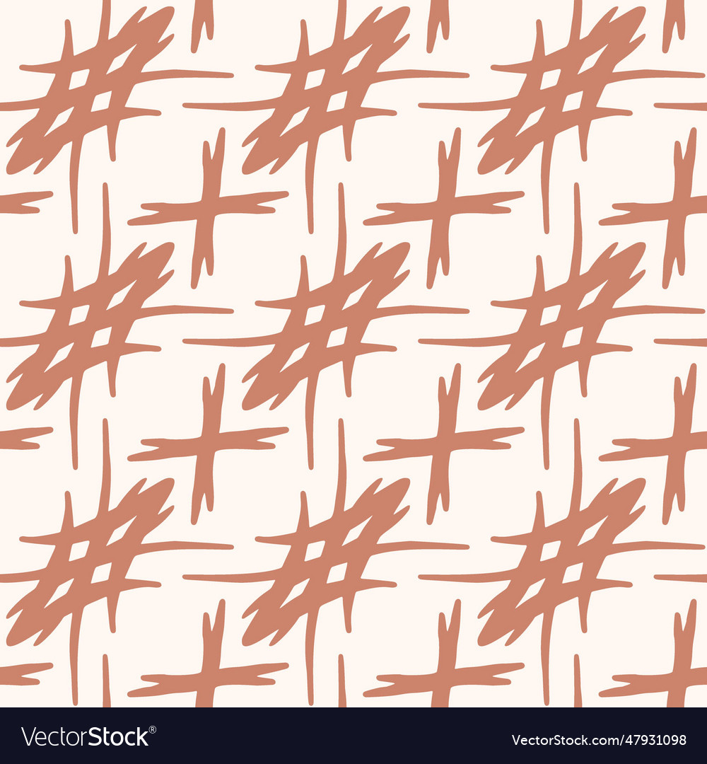 Seamless pattern with a simple abstract drawing Vector Image