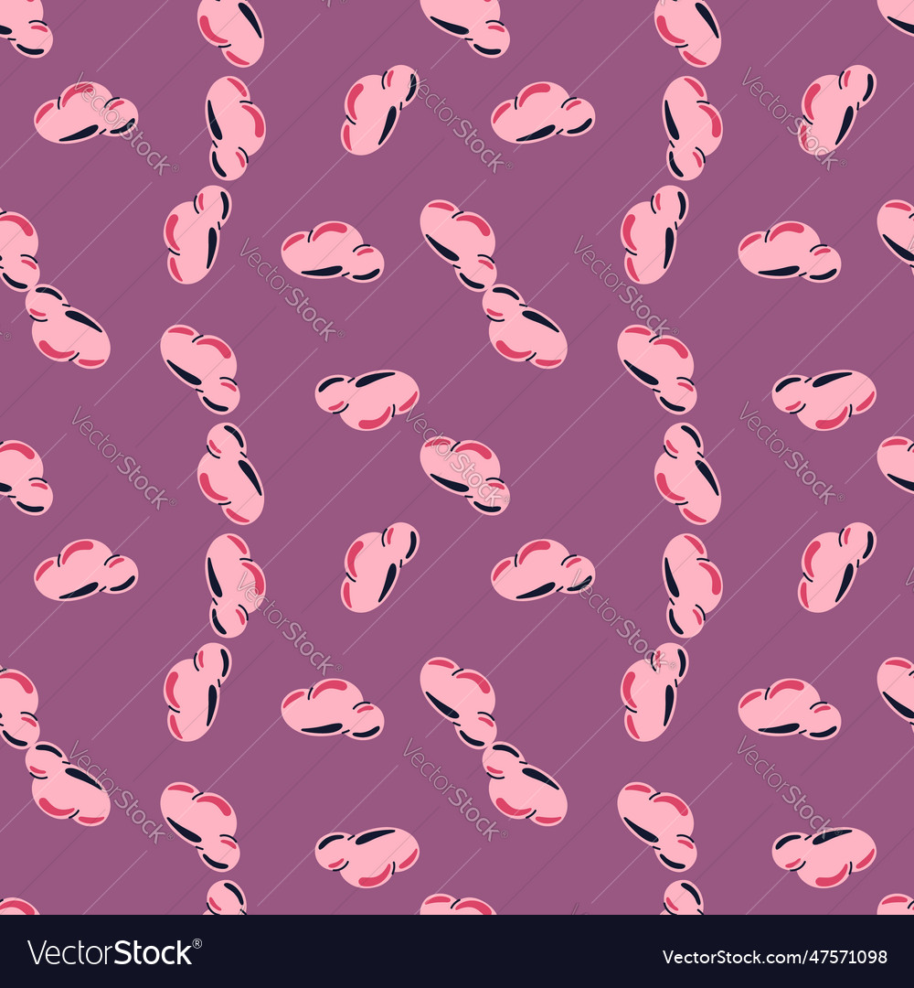 Simple clouds seamless pattern primitive art Vector Image