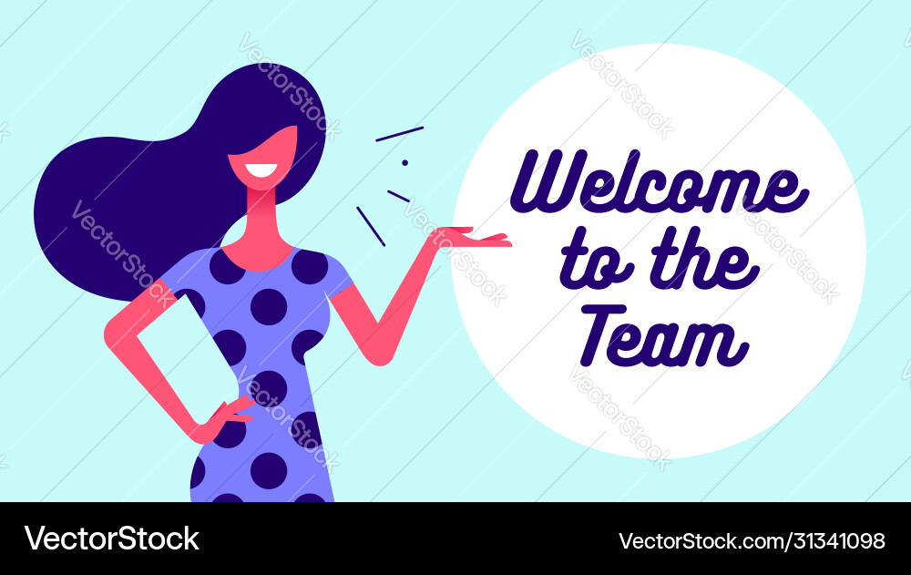 Welcome modern flat character business office Vector Image