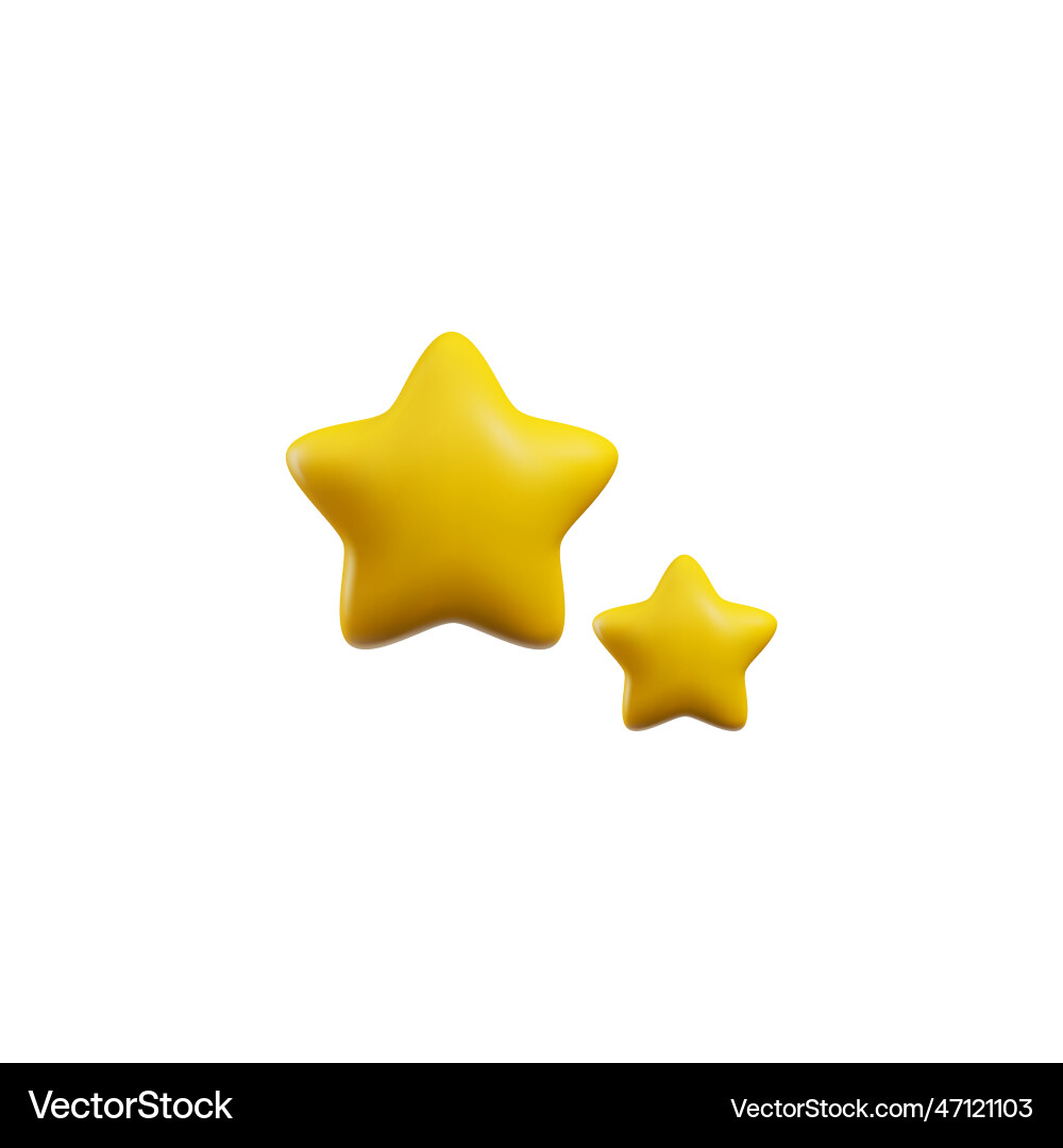 3d realistic of stars Royalty Free Vector Image