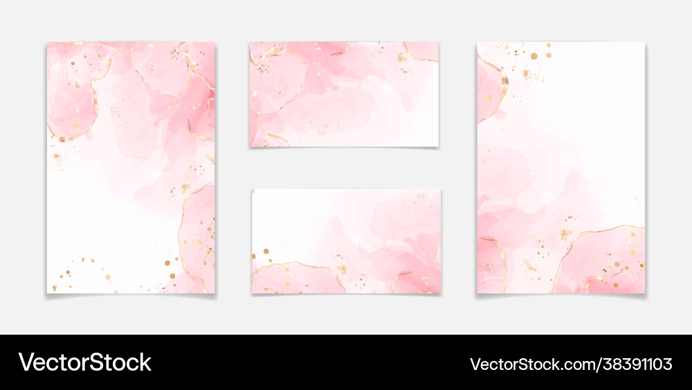 Abstract blush pink liquid watercolor background Vector Image