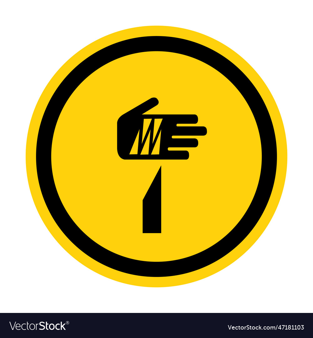 Beware sharp elements symbol isolate on white Vector Image