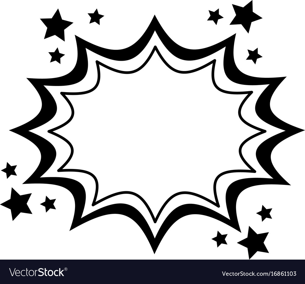 Blank onomatopoeia bubble icon image Royalty Free Vector