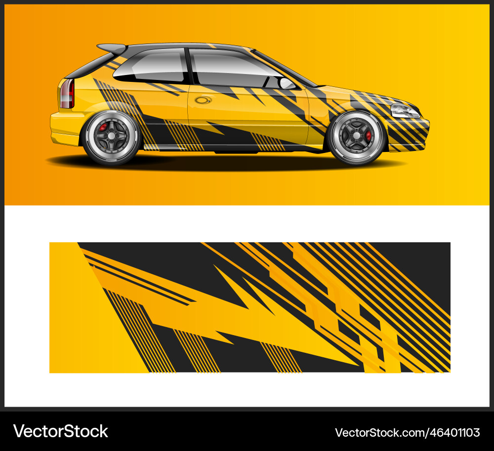 Car wrap design vehicle branding Royalty Free Vector Image