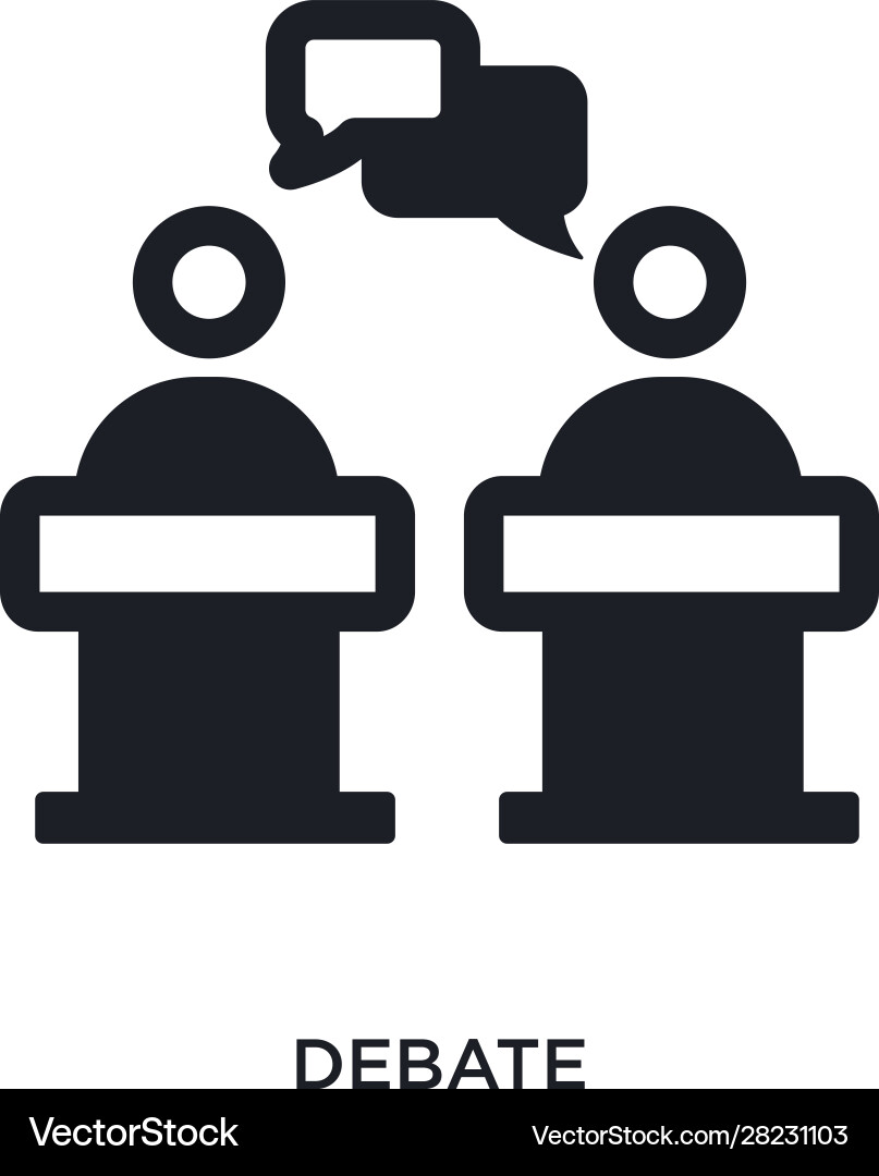 Debate isolated icon simple element from Vector Image
