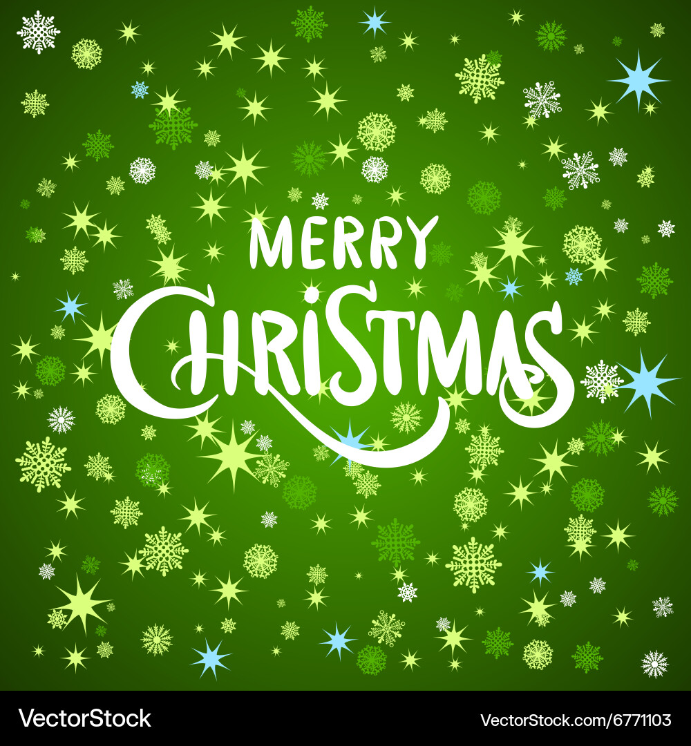 Festive card with sparkle calligraphic lettering Vector Image
