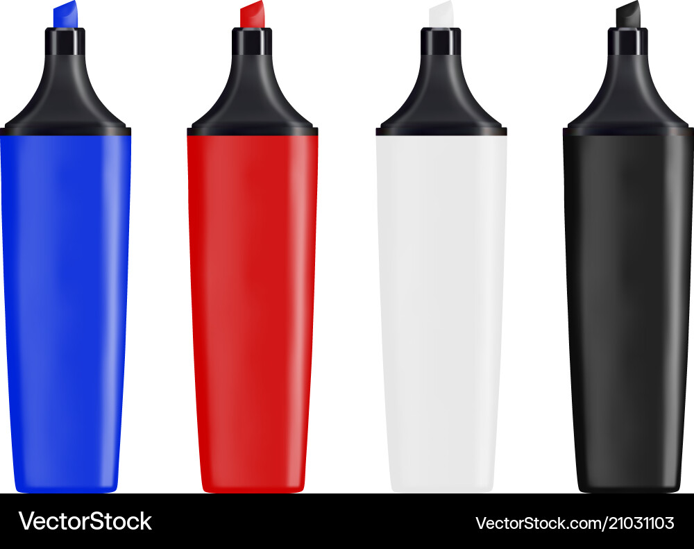 Markers are bright coloredmarkers colorful Vector Image