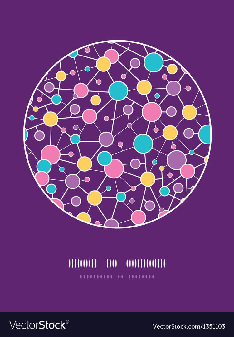 Molecular Structure Circle Seamless Pattern Vector Image