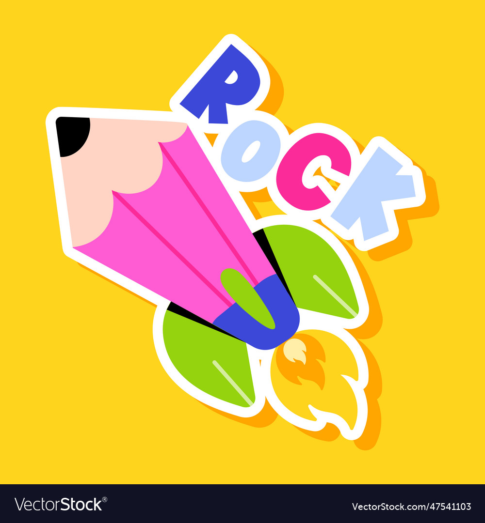 Rocket pencil Royalty Free Vector Image - VectorStock