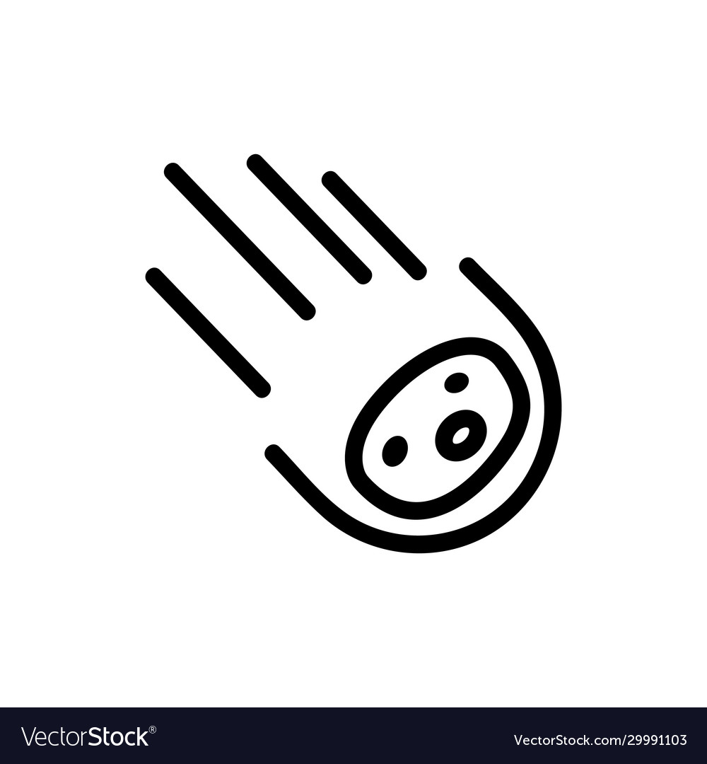 Space meteorite icon isolated contour Royalty Free Vector Space meteorite icon isolated contour Royalty Free Vector