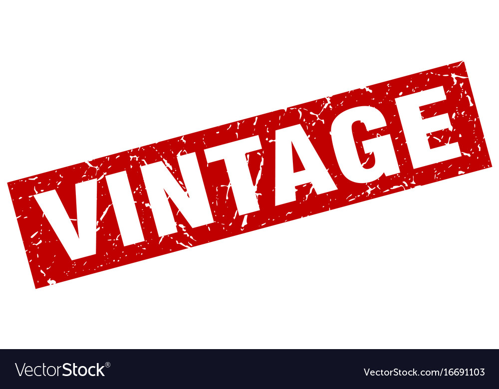 Square grunge red vintage stamp Royalty Free Vector Image