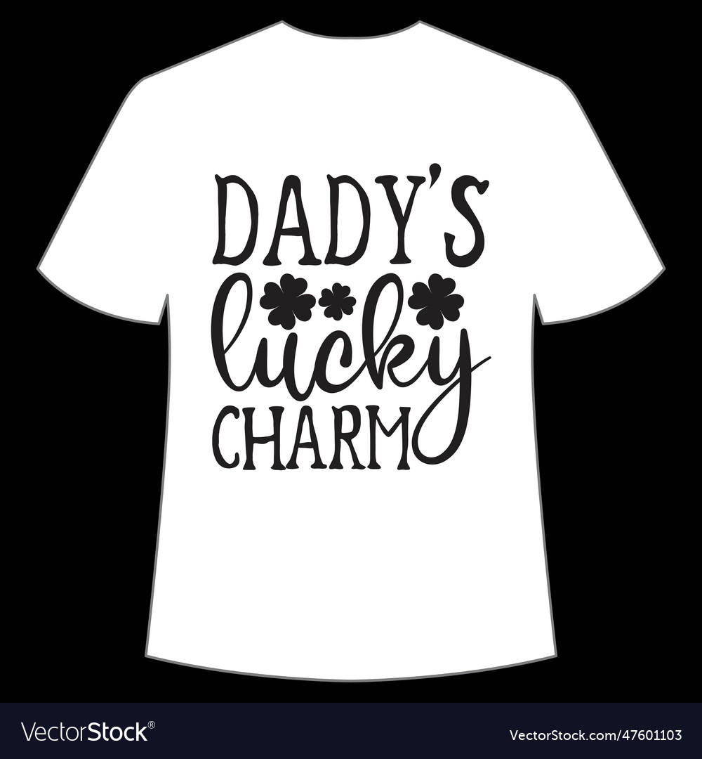 St patricks day shirt print template lucky charms Vector Image
