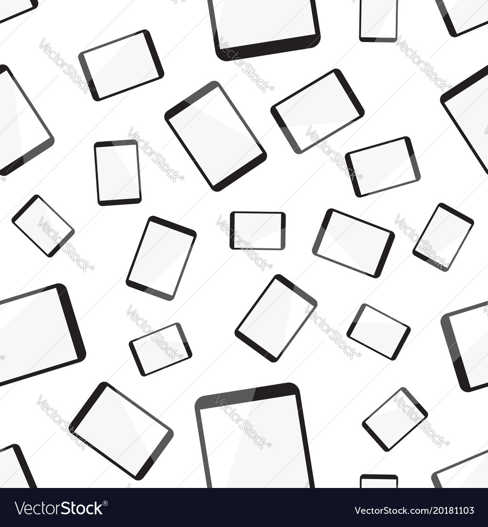 Tablet computer seamless pattern background Vector Image