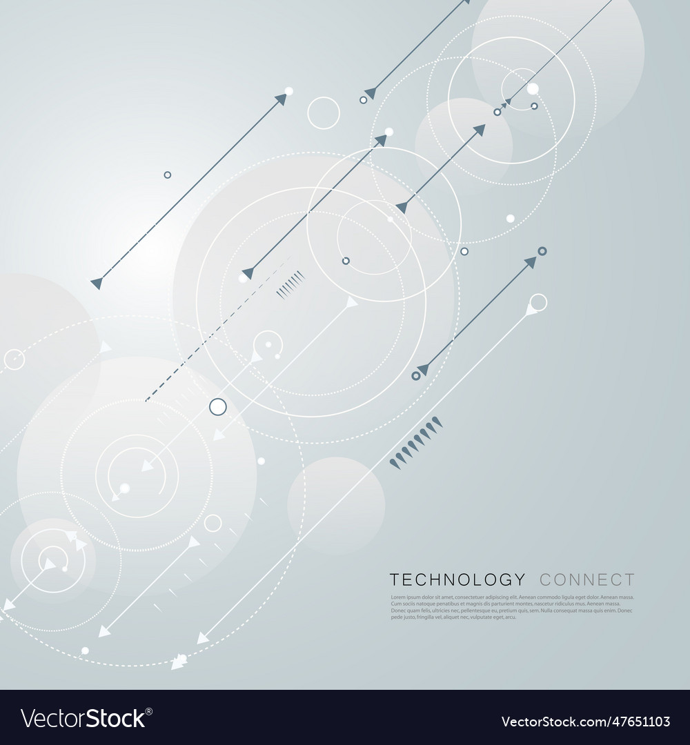 Technology circles and lines geometry pattern Vector Image