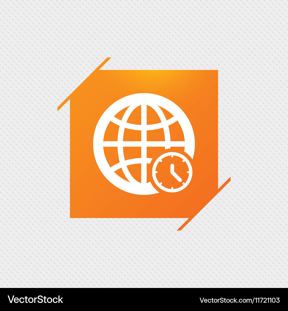World time sign icon universal symbol Royalty Free Vector