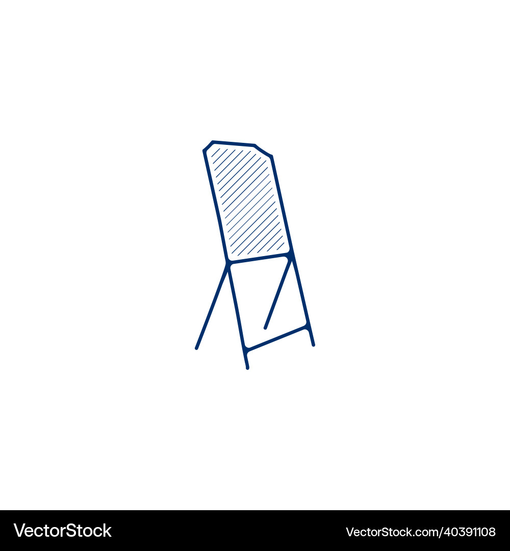 Art canvas thin line icon canvas linear Royalty Free Vector