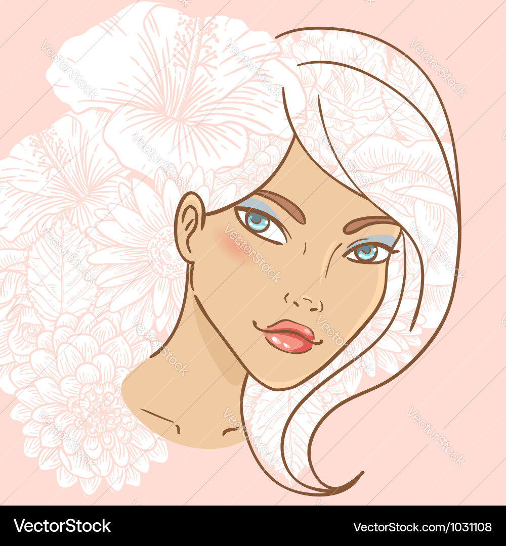 Attractive smiling young woman Royalty Free Vector Image