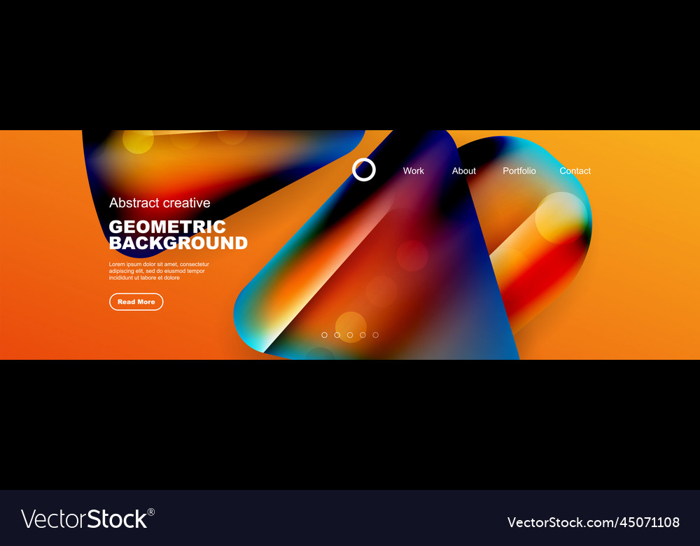 Bright glossy overlapping geometric shapes Vector Image