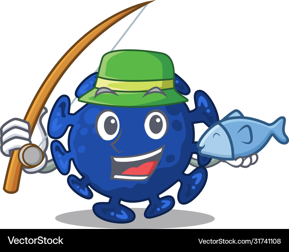 Cartoon design concept streptococcus while Vector Image