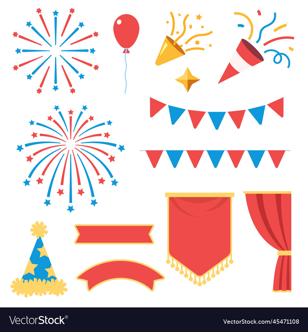 Flat design party element Royalty Free Vector Image