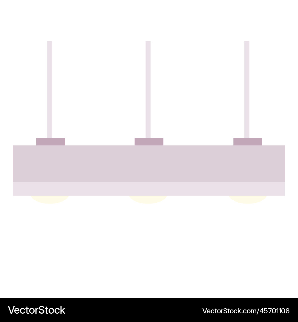 Lighting lamp of three light bulbs flat isolated Vector Image