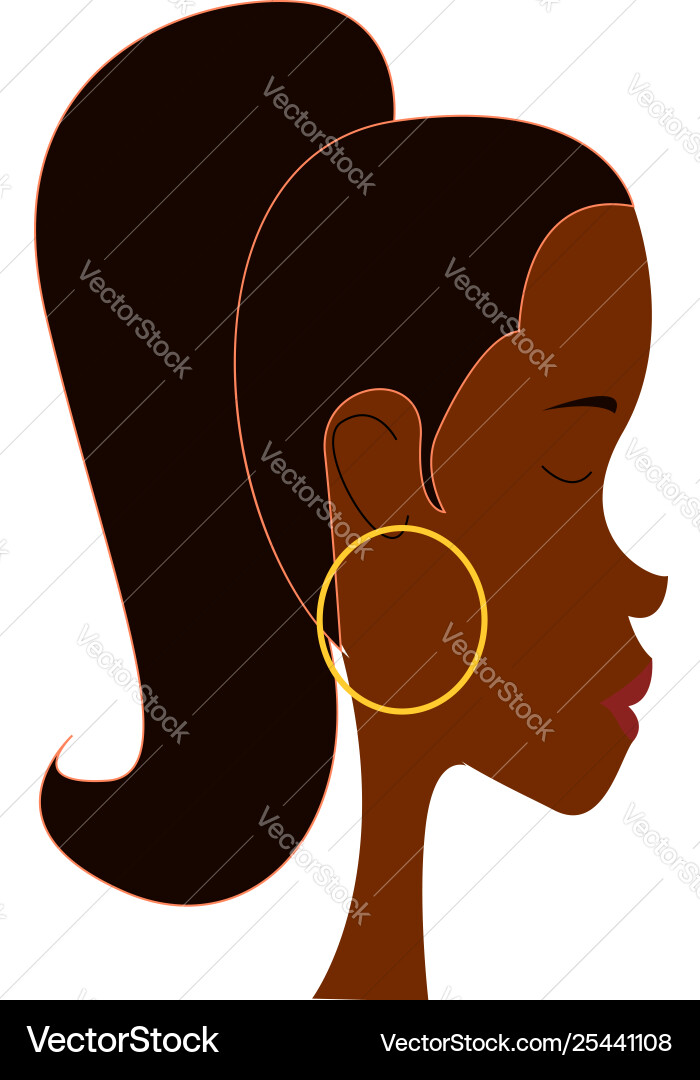 Profile a girl or color Royalty Free Vector Image