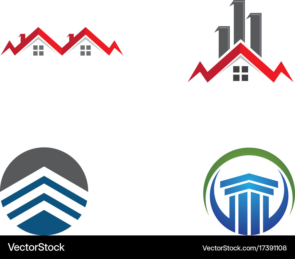 Real estate property and construction logo design Vector Image