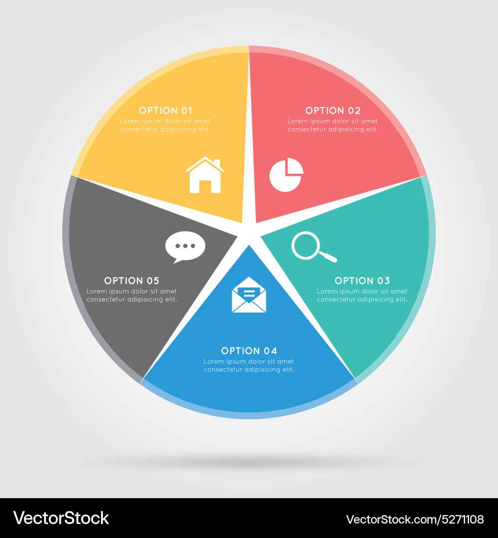 Star infographic business infographics Royalty Free Vector