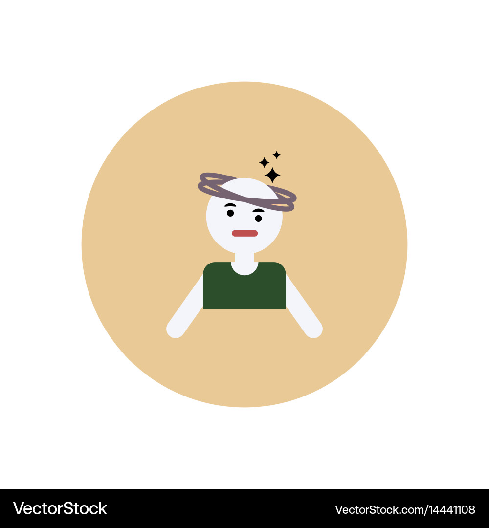 Stylish icon in color circle people dizzy Vector Image