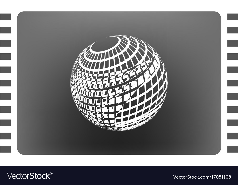 Wire-frame design element sphere Royalty Free Vector Image