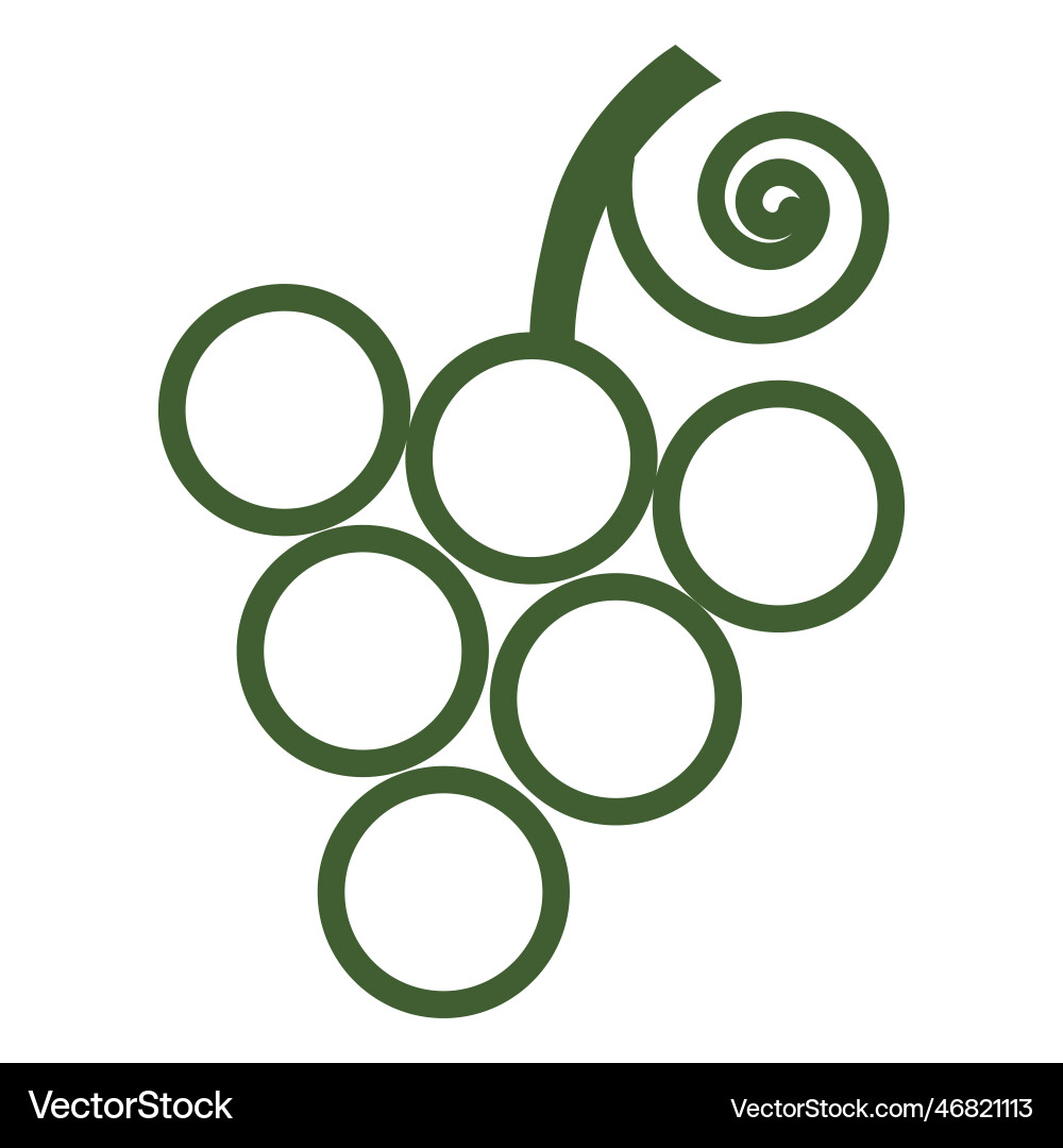 Bunch of grapes icon Royalty Free Vector Image