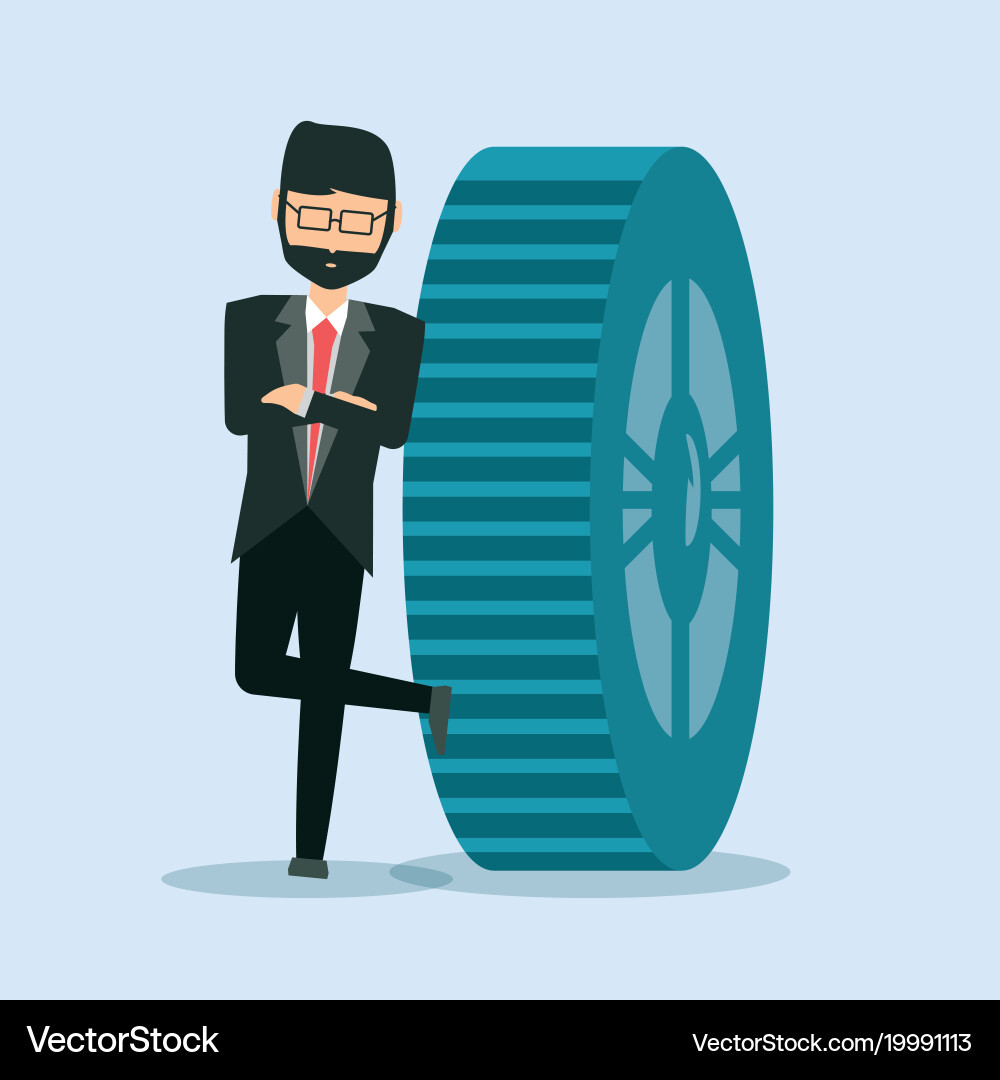 Cartoon businessman design Royalty Free Vector Image