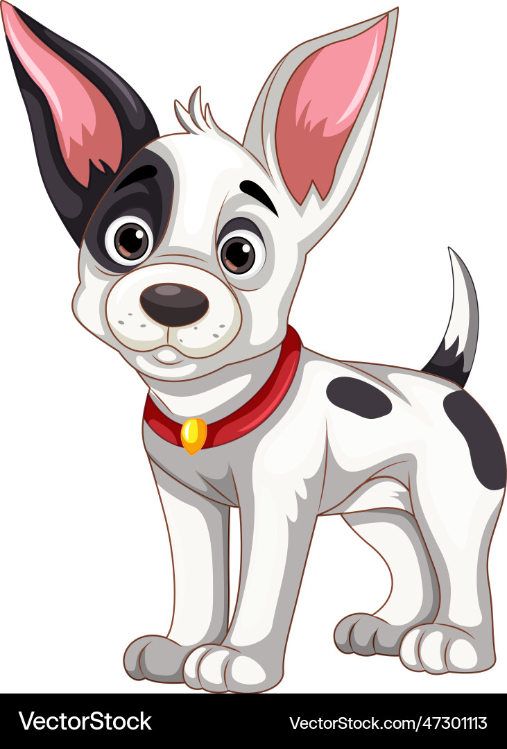 Cute dog cartoon character standing Royalty Free Vector