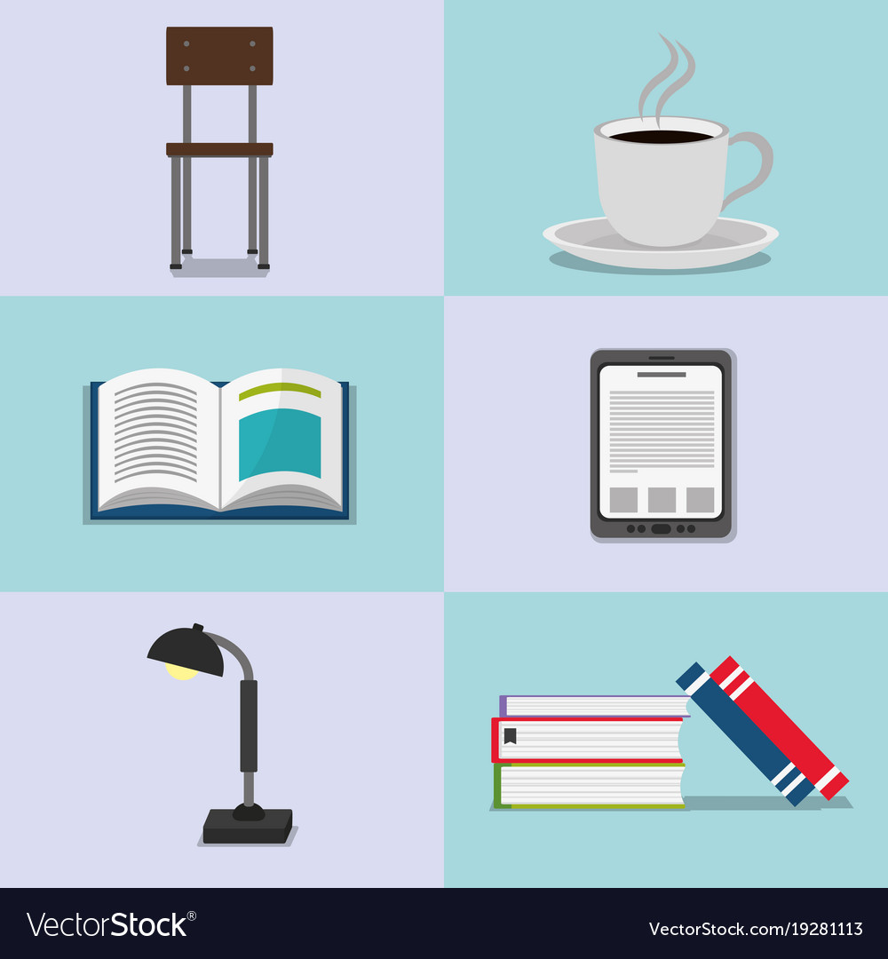 Elearning icon set design Royalty Free Vector Image
