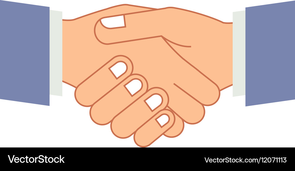 Hand colorful with salute Royalty Free Vector Image