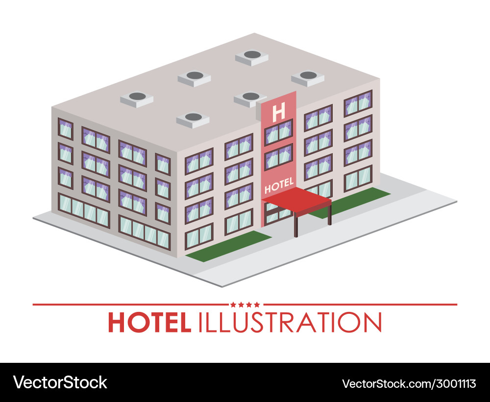 Hotel design over white background Royalty Free Vector Image