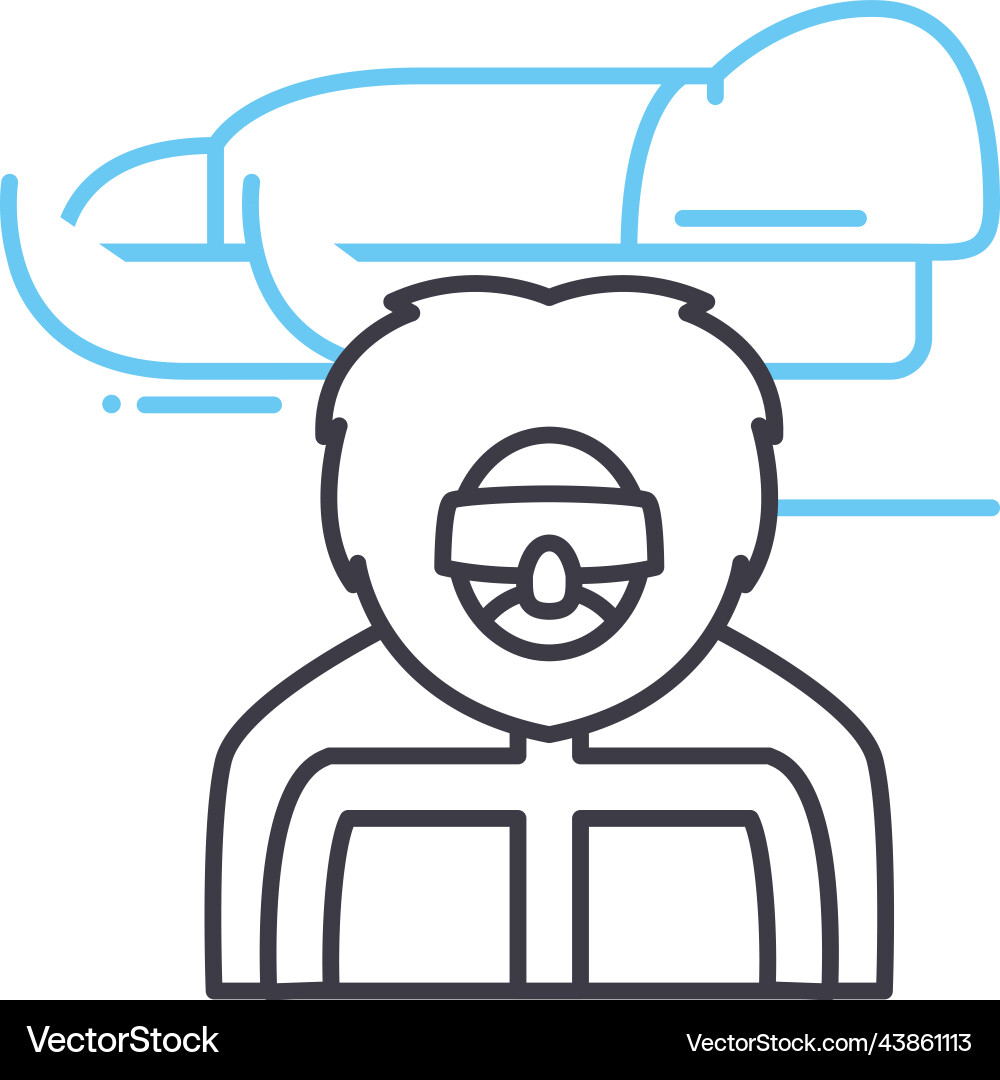 North pole line icon outline symbol Royalty Free Vector