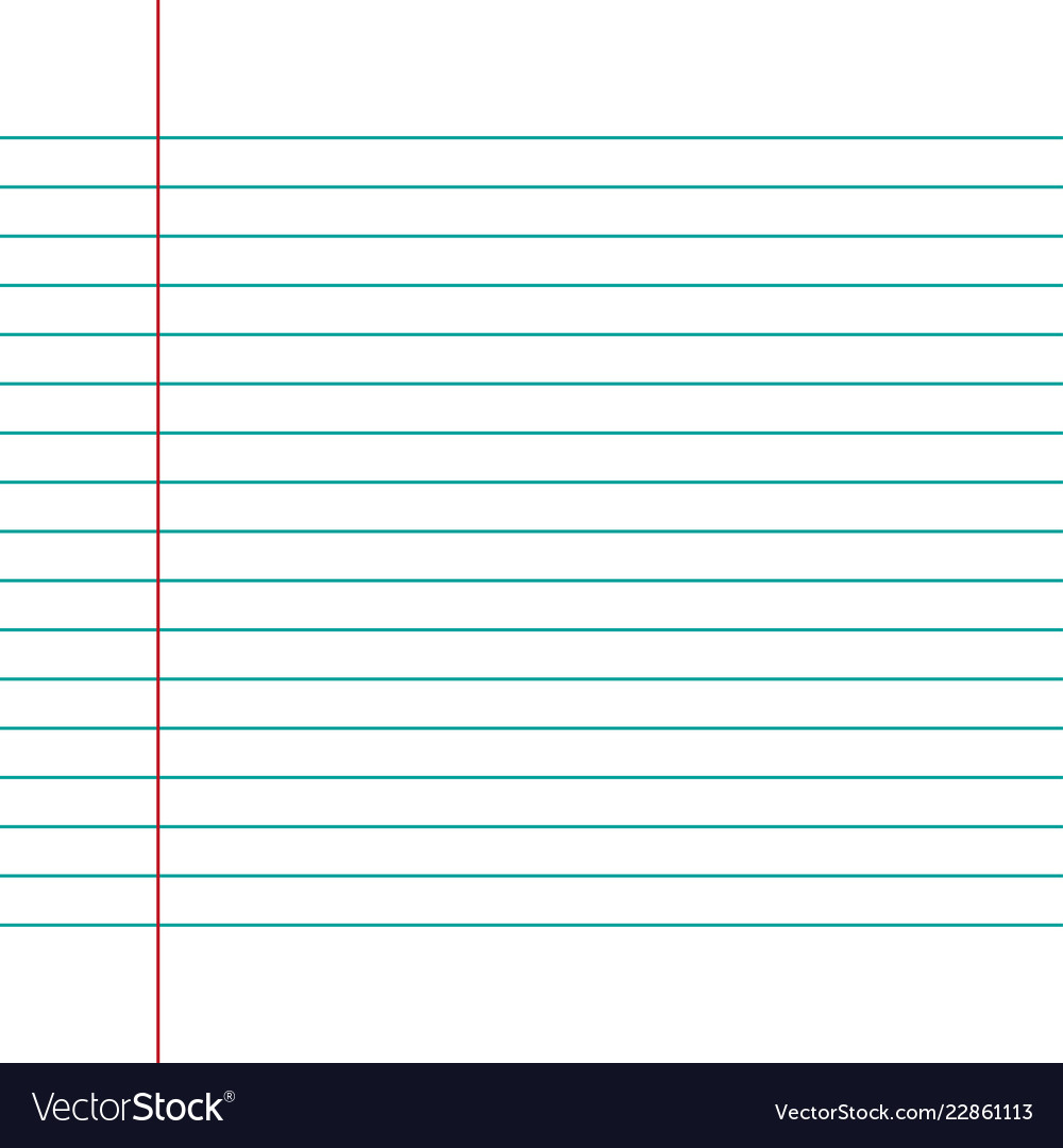 Notebook Paper Background Royalty Free Vector Image