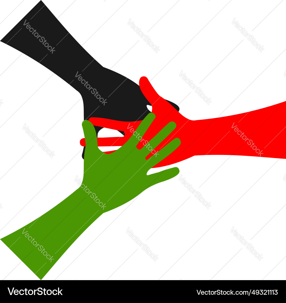 Palestine hand element design Royalty Free Vector Image