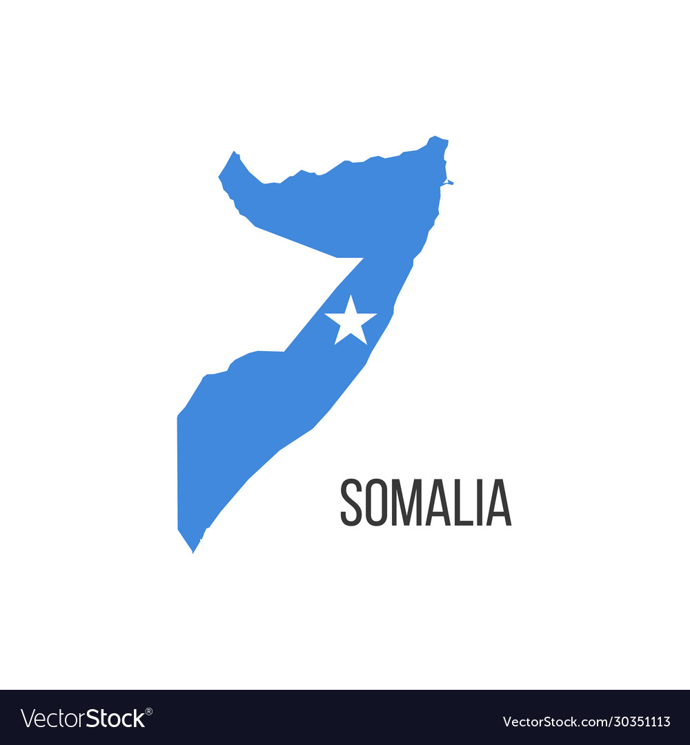Somalia flag map the flag country Royalty Free Vector Image