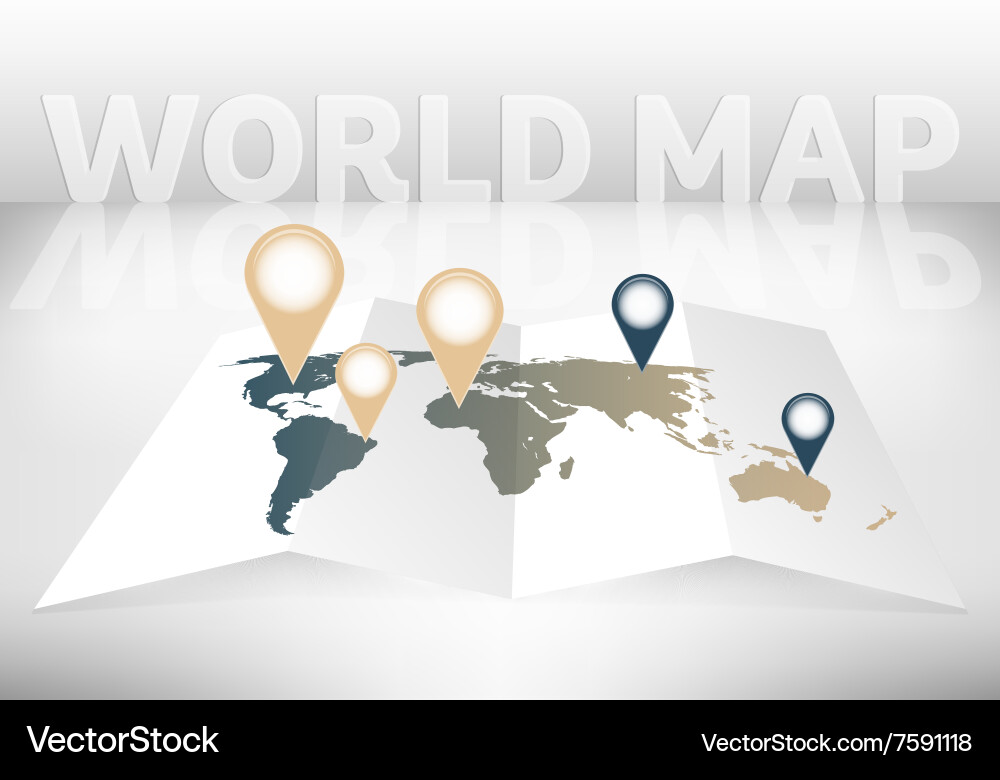 Abstract creative concept map of the world Vector Image