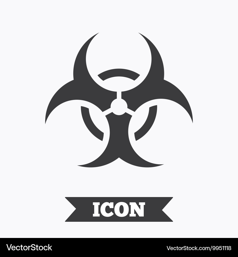 Biohazard sign icon danger symbol Royalty Free Vector Image