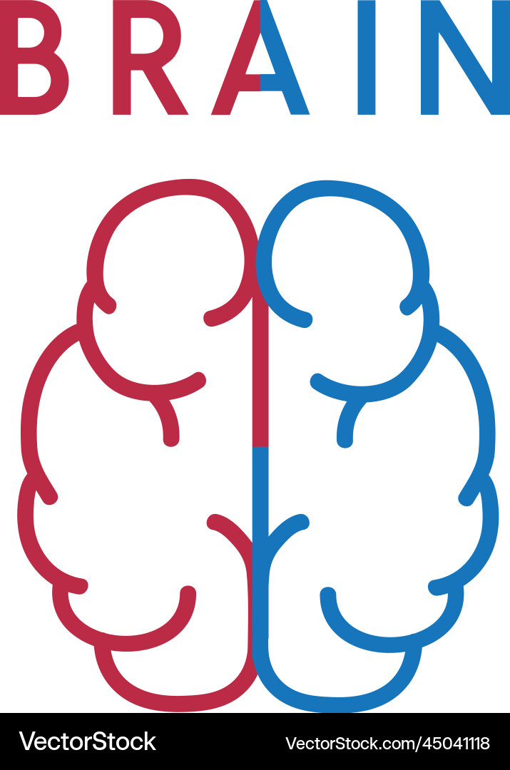 Concept of the human brain Royalty Free Vector Image