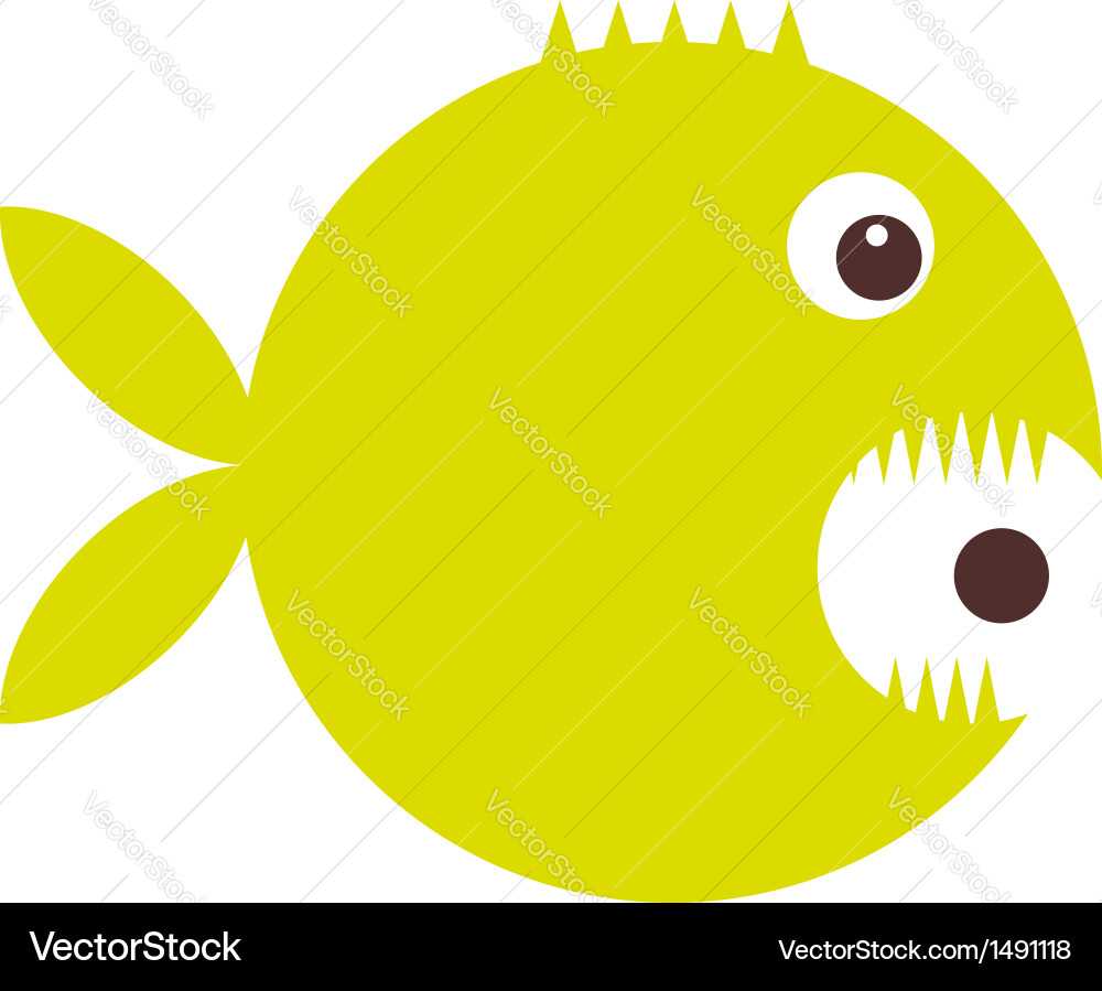Funny fish cartoon for your design Royalty Free Vector Image