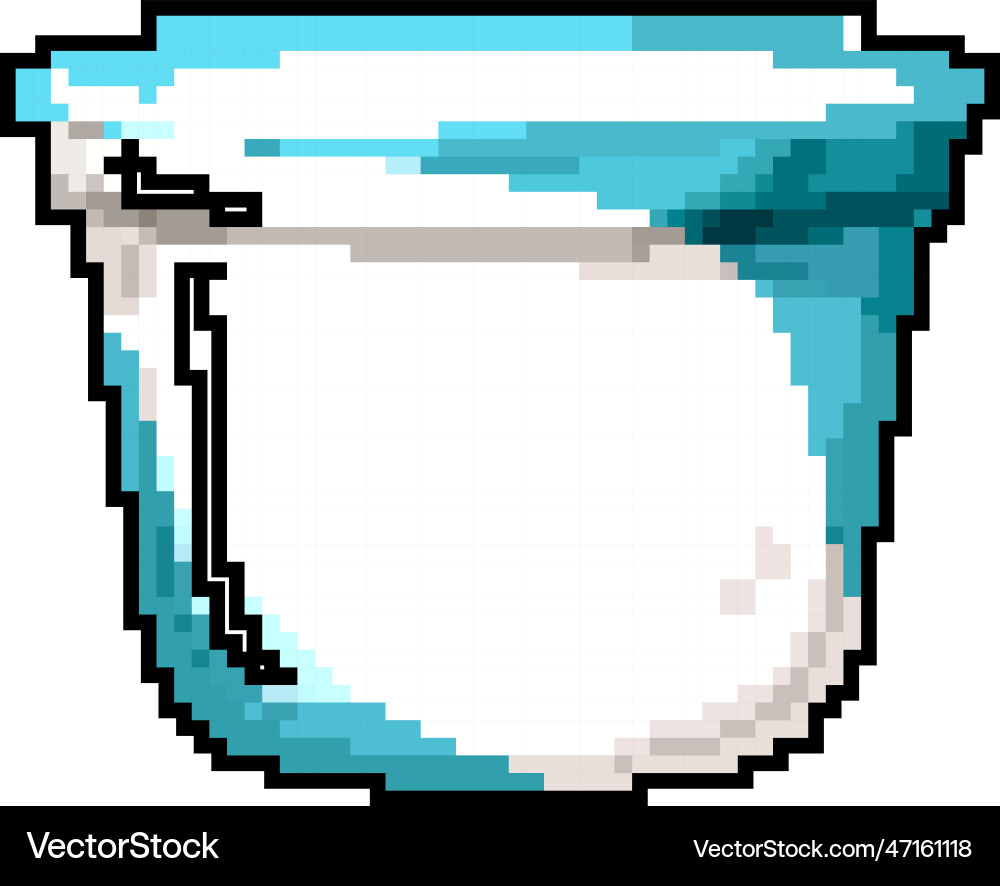 Minecraft Milk Bucket Pixel Art